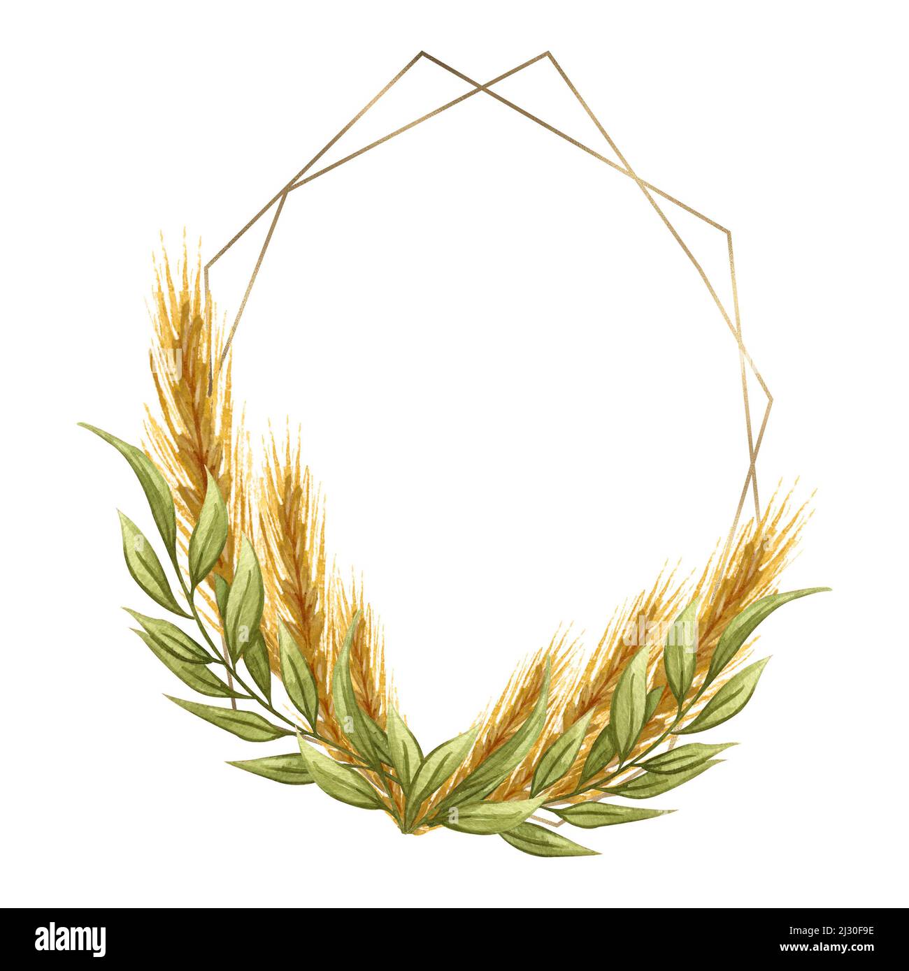 Wheat Gold Frame Border