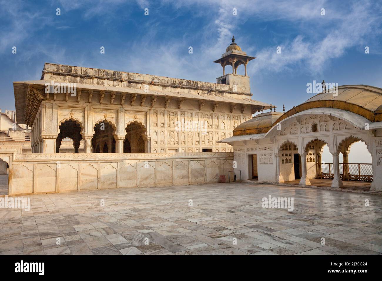 Agra, India. Agra Fort, Khas Mahal (Private Palace), previously serving ...