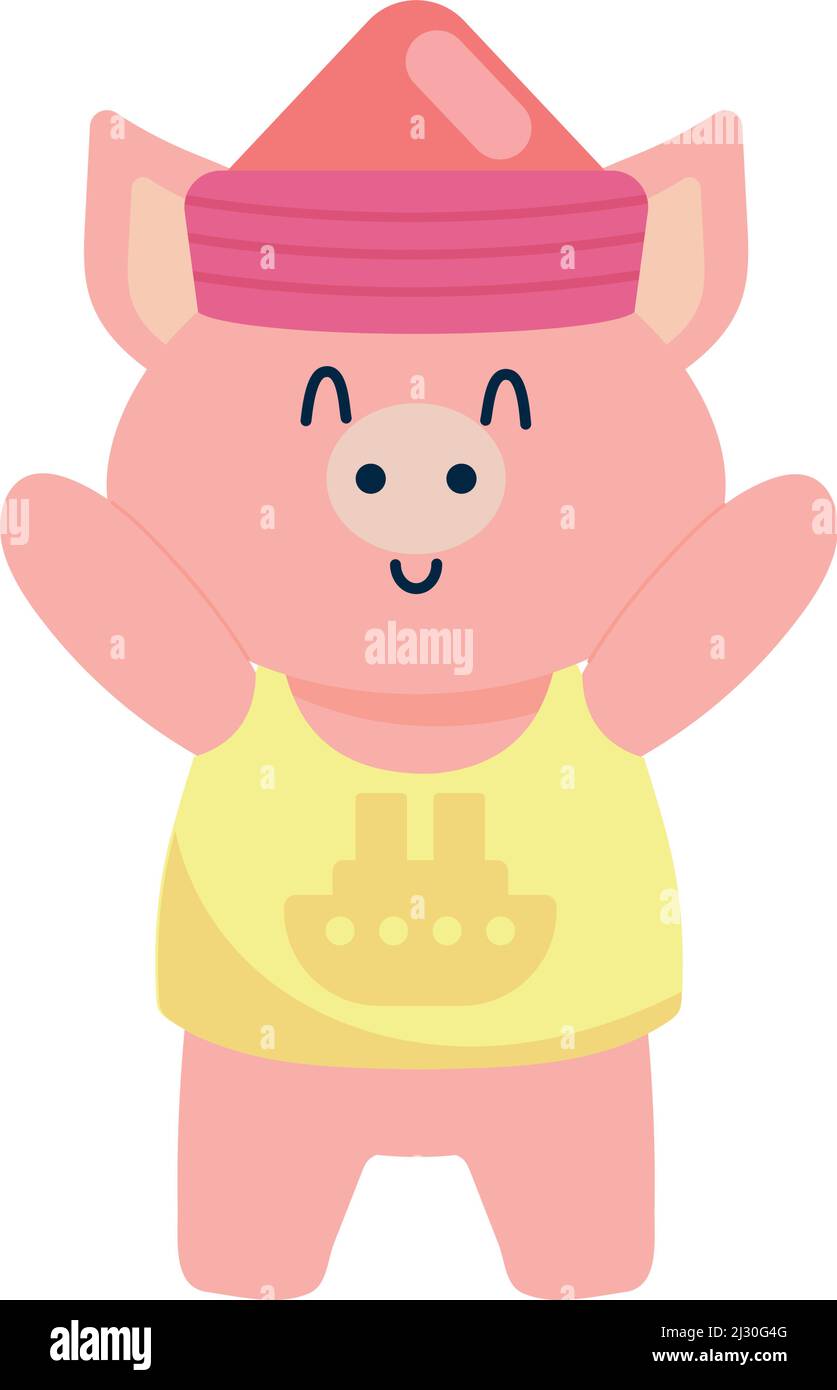cute sailor pig Stock Vector Image & Art - Alamy