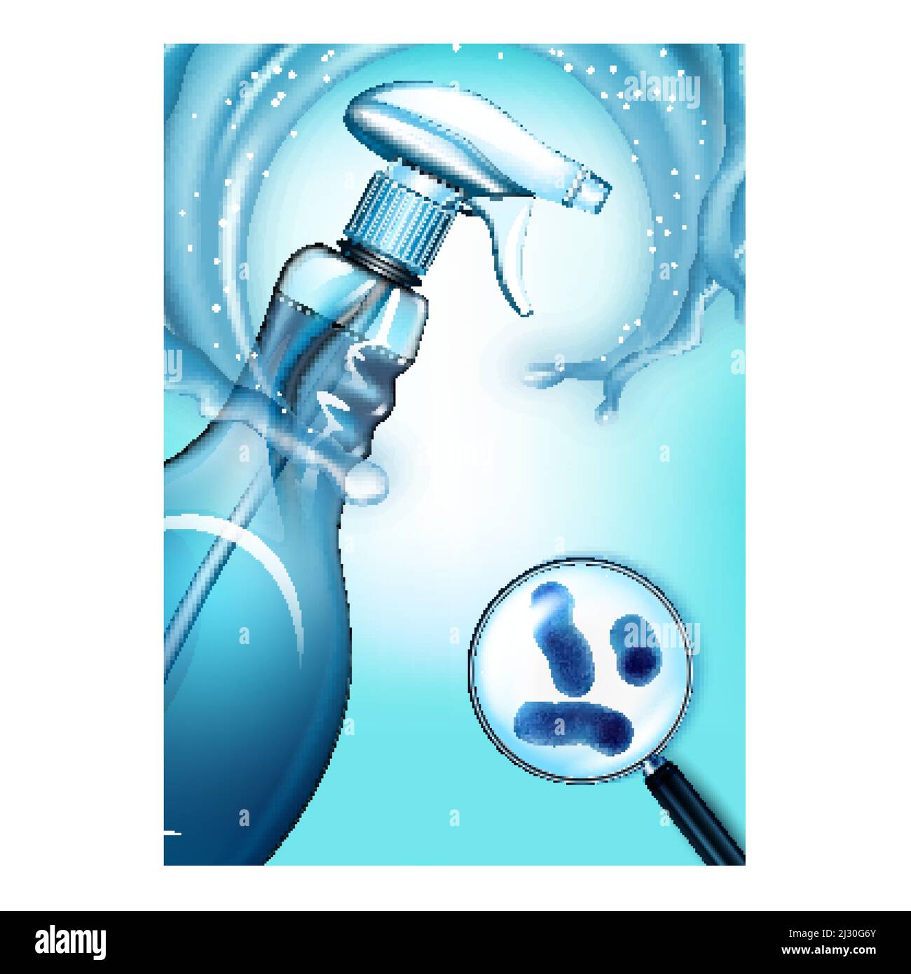 Hand Sanitizer Spray Creative Promo Poster Vector Stock Vector Image ...