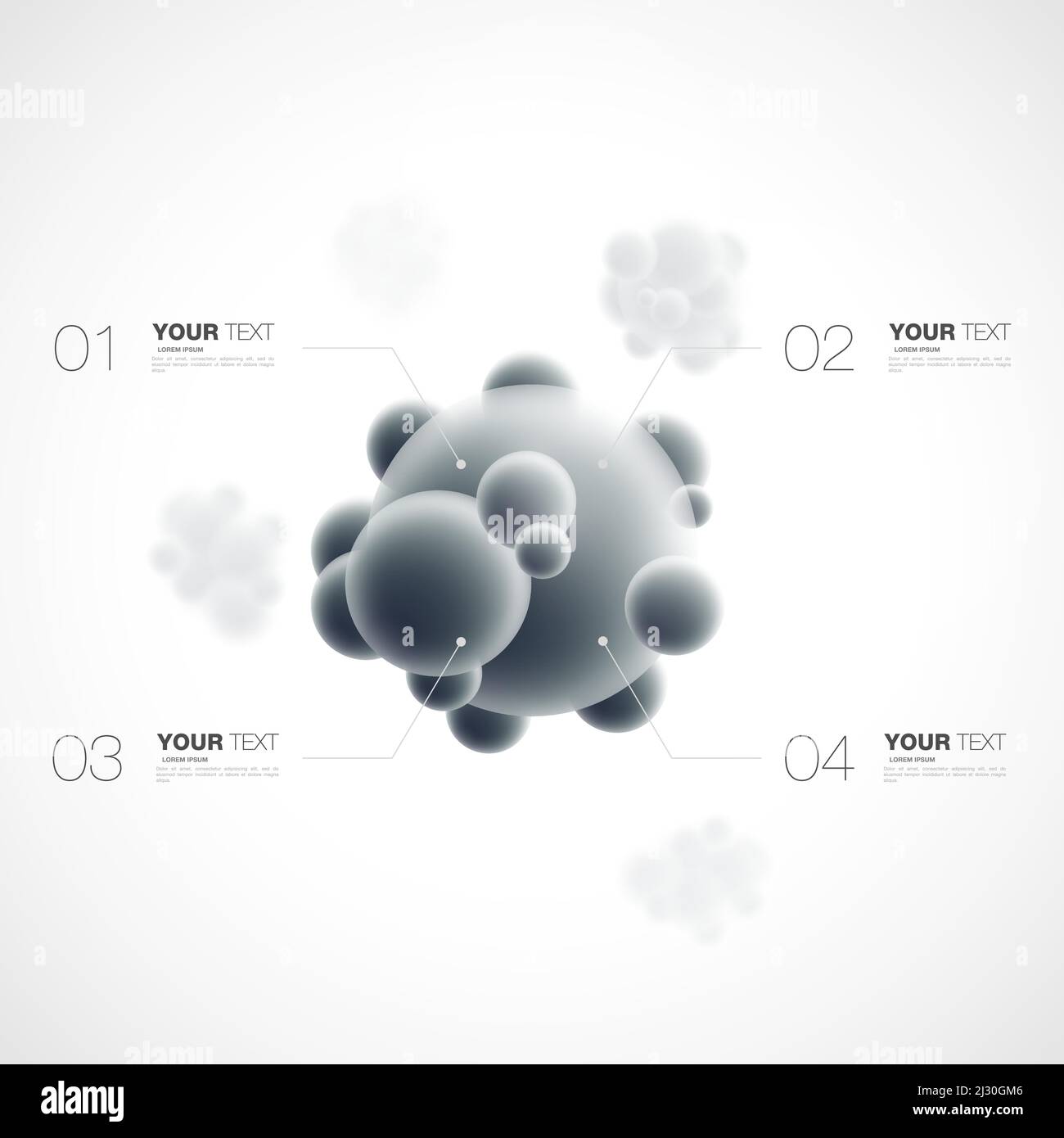 H2o molecule 3d Stock Vector Images - Alamy