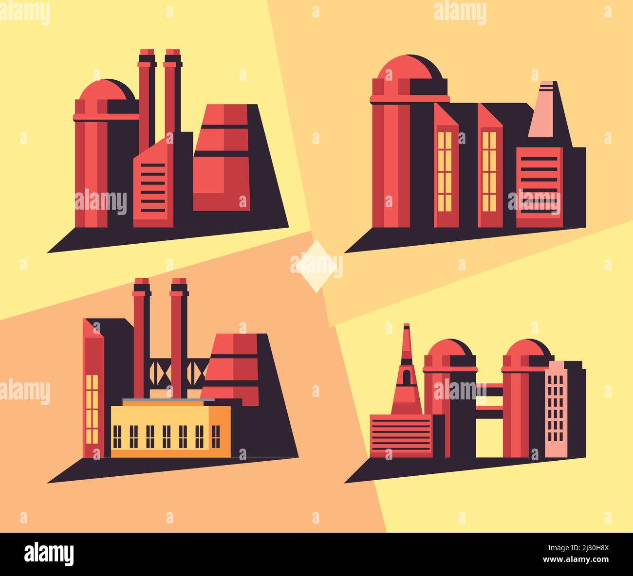 four flat stations for power Stock Vector Image & Art - Alamy
