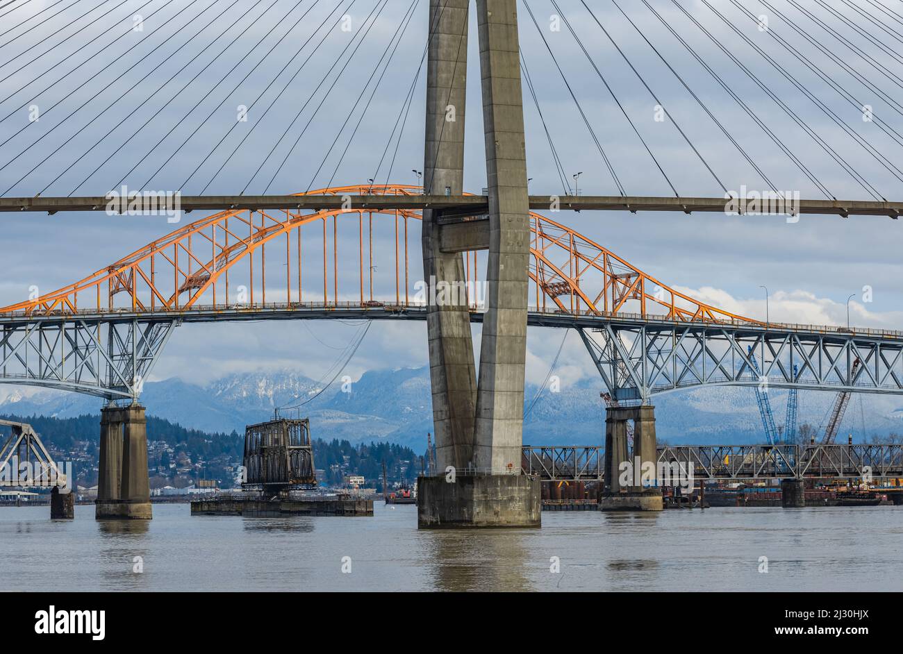 The SkyBridge is a cable stayed bridge for sky trains between New ...