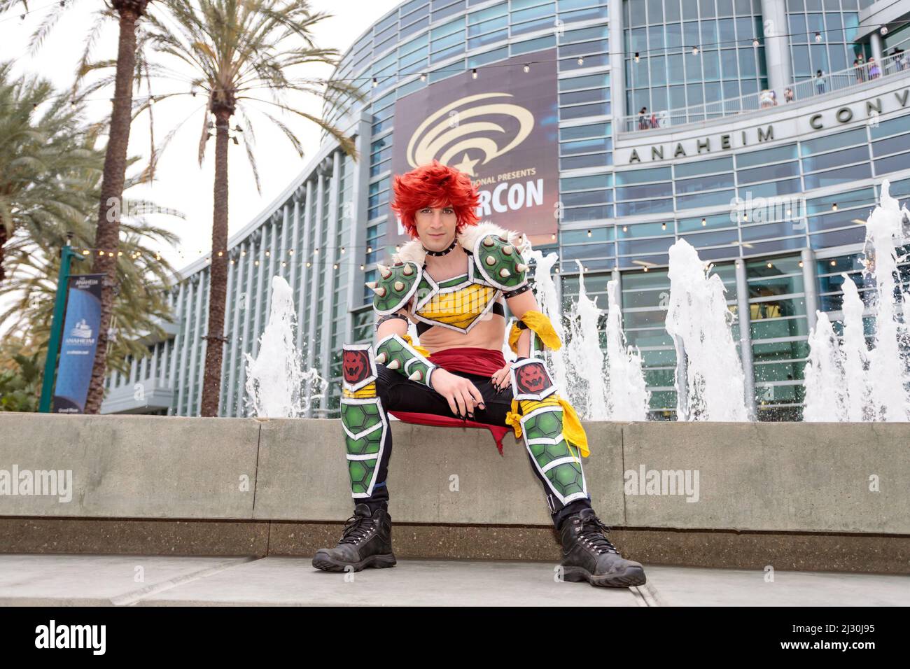April 2, 2022: Super Mario Bros Bowser Cosplay at Wondercon on Saturday ...