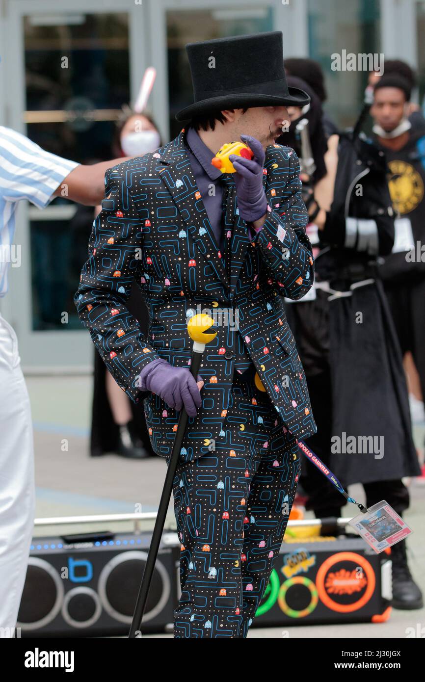 April 2, 2022: Pac-Man Cosplay at Wondercon on Saturday April 2, 2022 ...