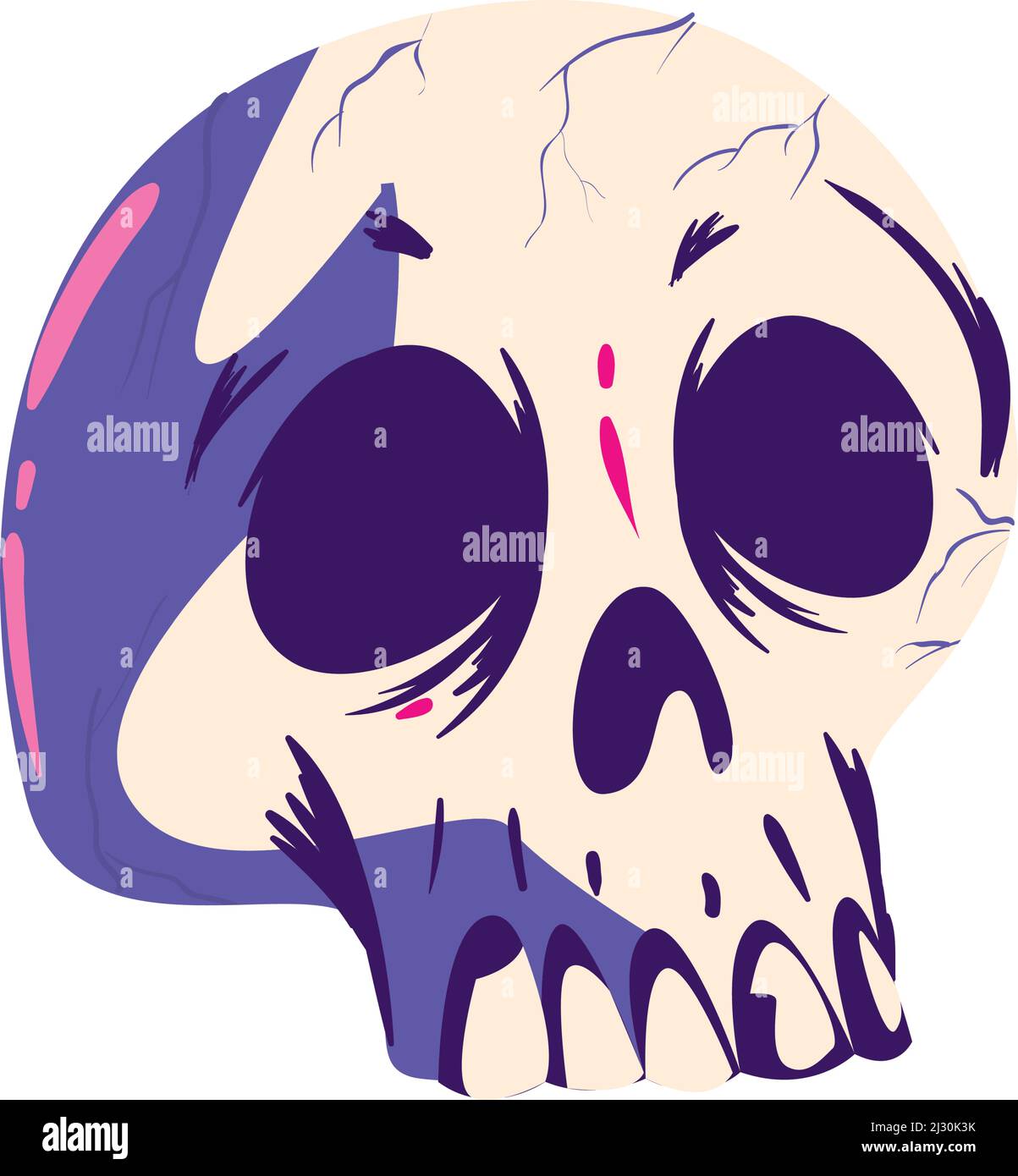 purple head skull Stock Vector Image & Art - Alamy