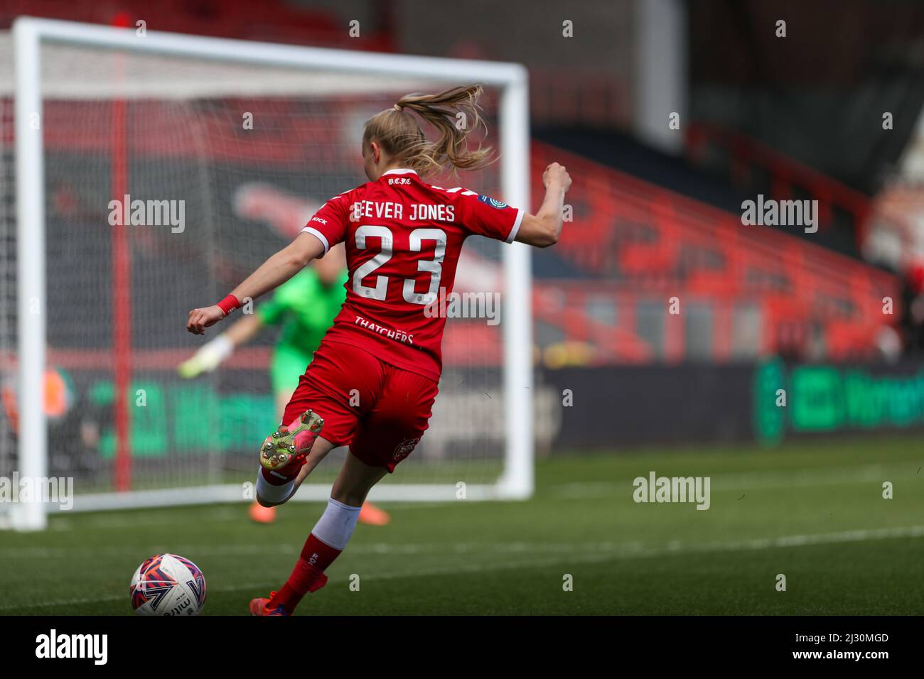 Bristol, UK. 3rd April 2022. Aggie Beever-Jones (Bristol City) Women’s ...