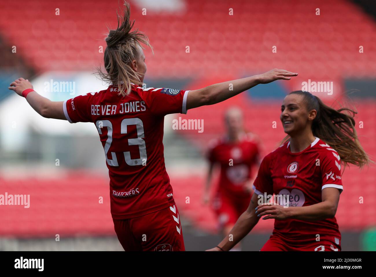 Bristol, UK. 3rd April 2022. Aggie Beever-Jones (Bristol City) Women’s ...