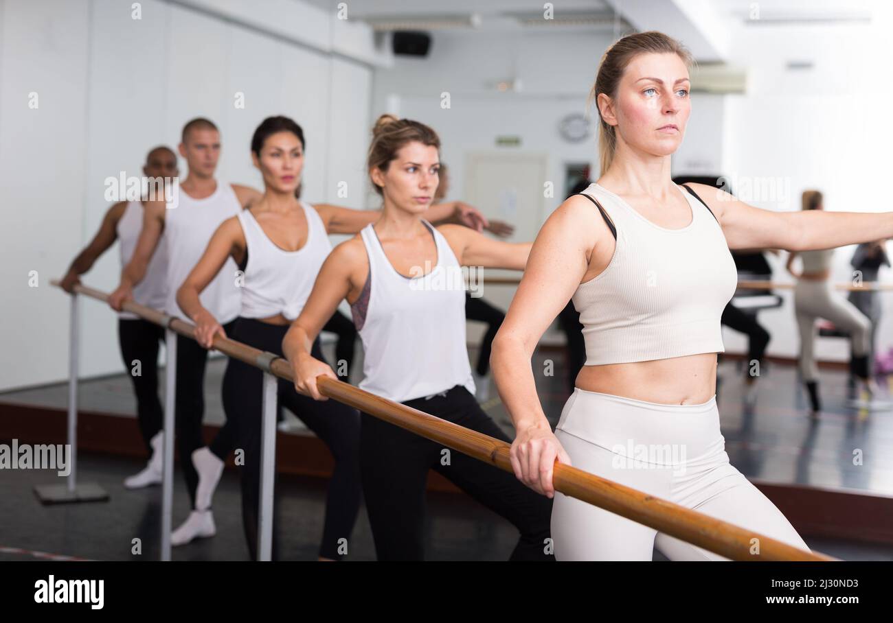 Male dancers ballet barre hi-res stock photography and images - Alamy