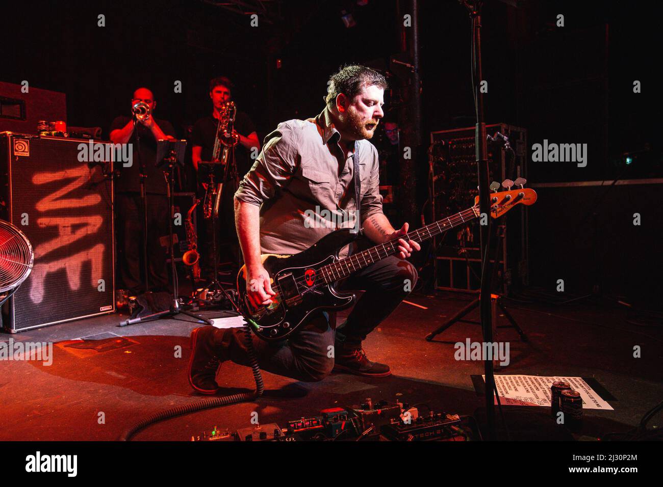 April 4, 2022: Jon Fratelli, Barry Fratelli, and Mince Fratelli, of the ...