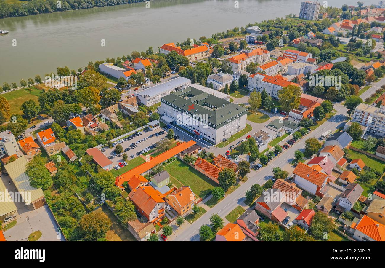Vukovar aerial view of the old town in Croatia Stock Photo - Alamy