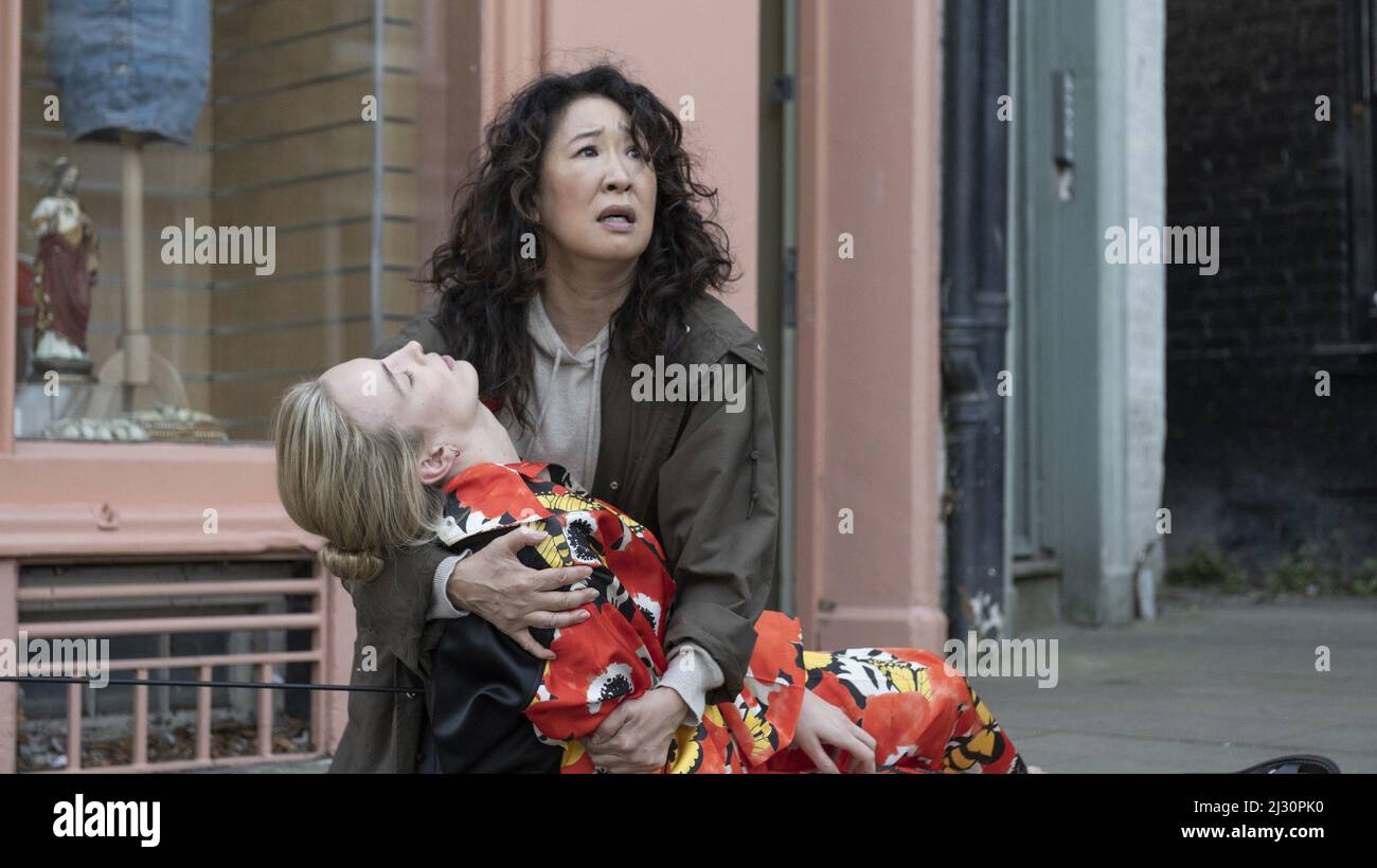 KILLING EVE, from left: Jodie Comer, Sandra Oh, Don't Get Attached ...