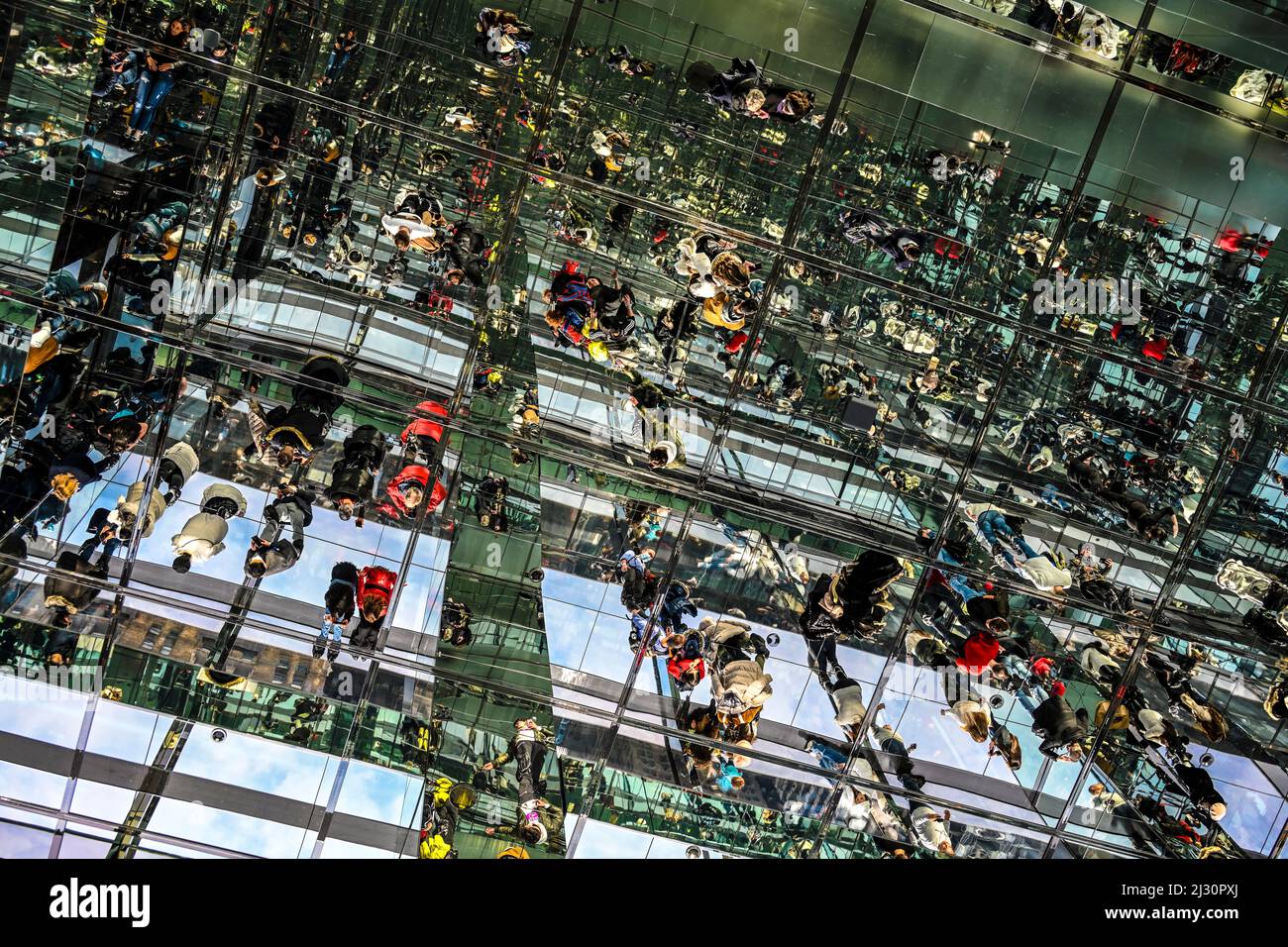 tourists visiting the Summit at One Vanderbilt in the Transcendence 1 ...