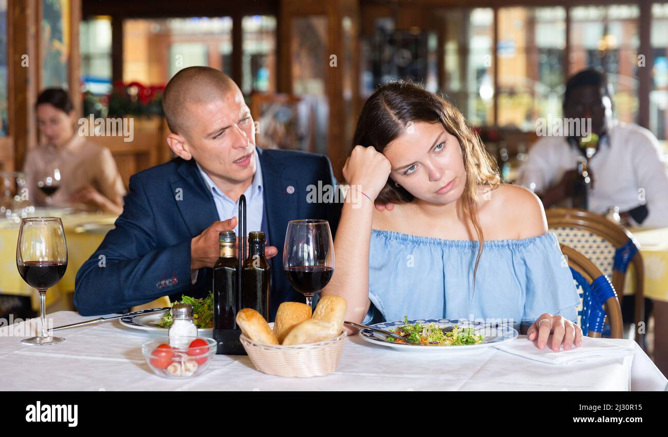 Annoyed friends restaurant hi-res stock photography and images - Alamy