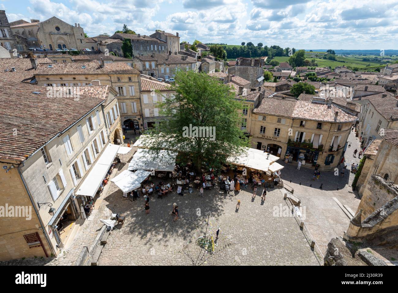 Old town of Saint Emilion, Unesco World Heritage, France Stock Photo ...