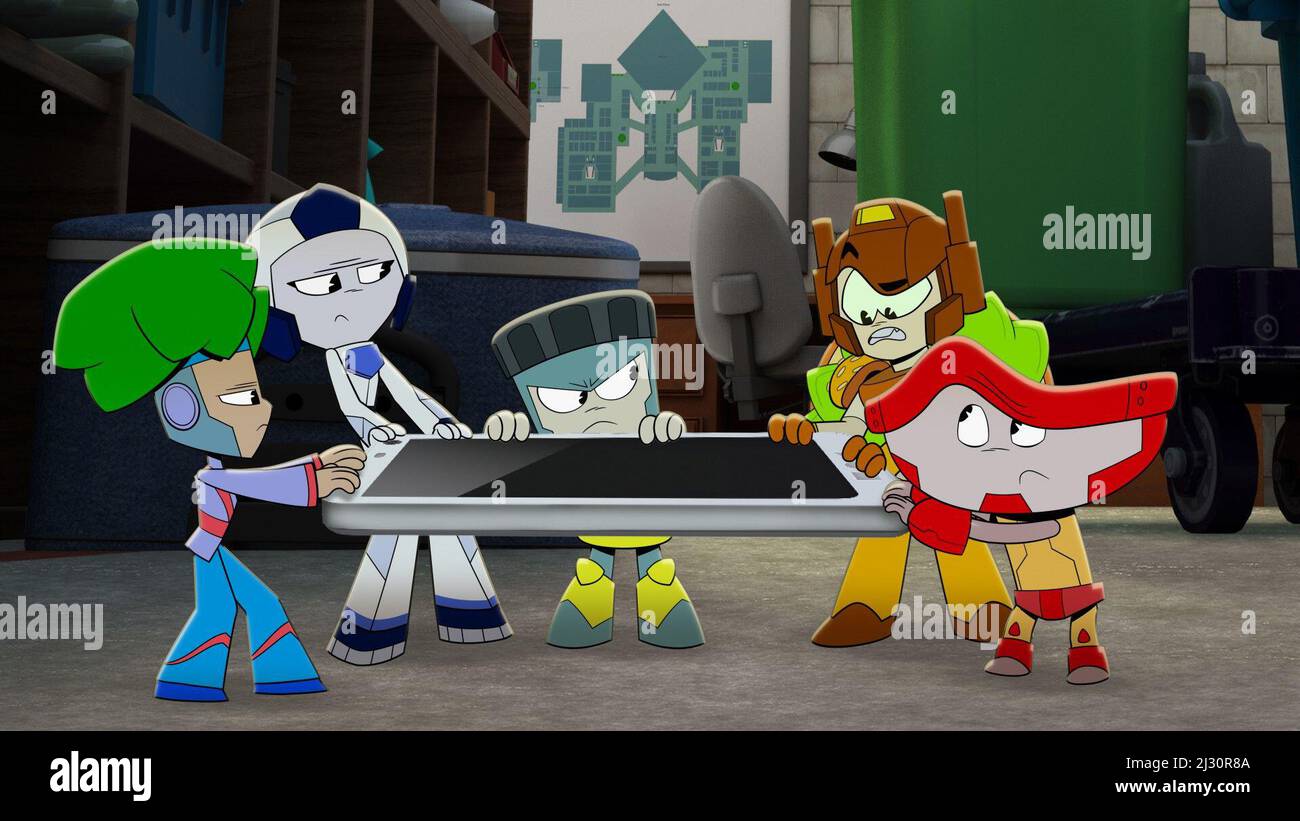 TRANSFORMERS: BOTBOTS, from left: Bonz-Eye, Kikmee, Dimlit, Burgertron ...