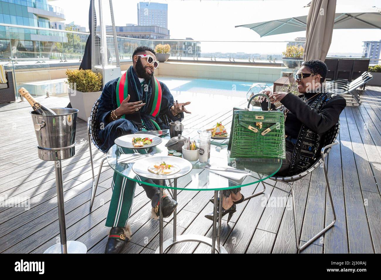 YOUNG, FAMOUS & AFRICAN, from left: Swanky Jerry (aka Jeremiah Ogbodo ...