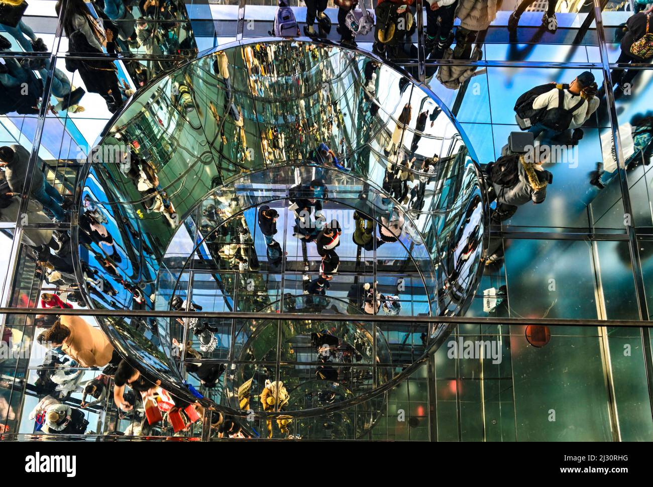 tourists visiting the Summit at One Vanderbilt in the Transcendence 2 ...