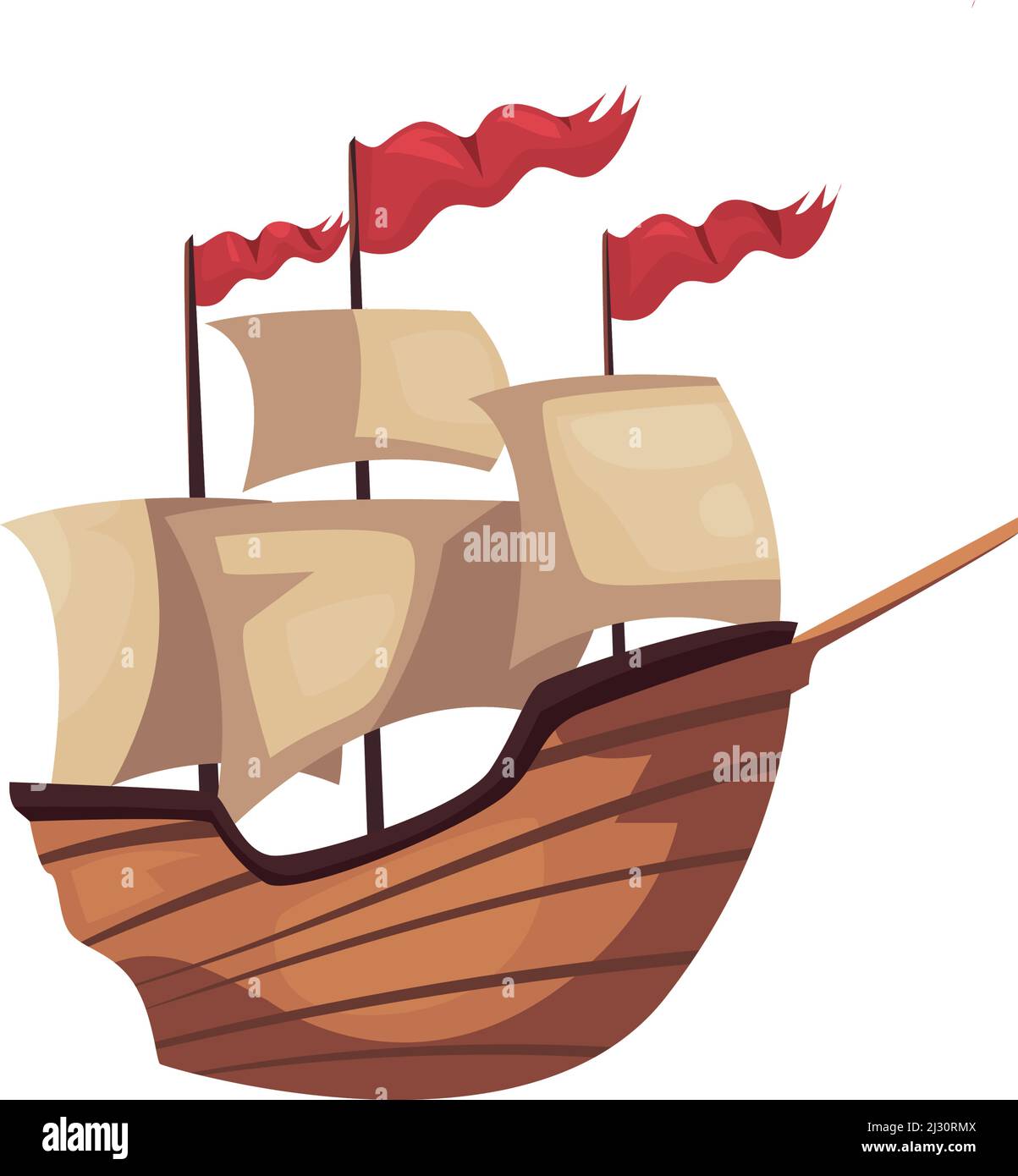 old flat ship Stock Vector Image & Art - Alamy