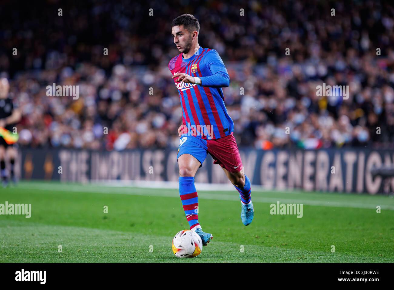 BARCELONA - MAR 13: Ferran Torres in action during the La Liga match ...