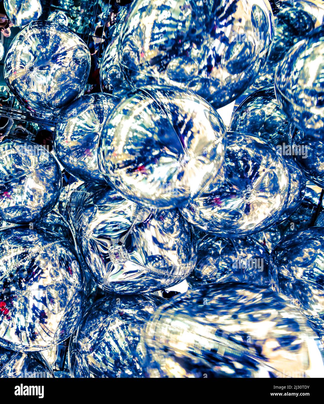 balloons floating in a room at the Summit One Vanderbilt Stock Photo ...