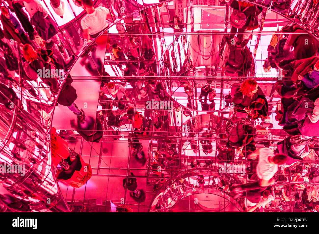 tourists visiting the Summit at One Vanderbilt in the Transcendence 2 ...