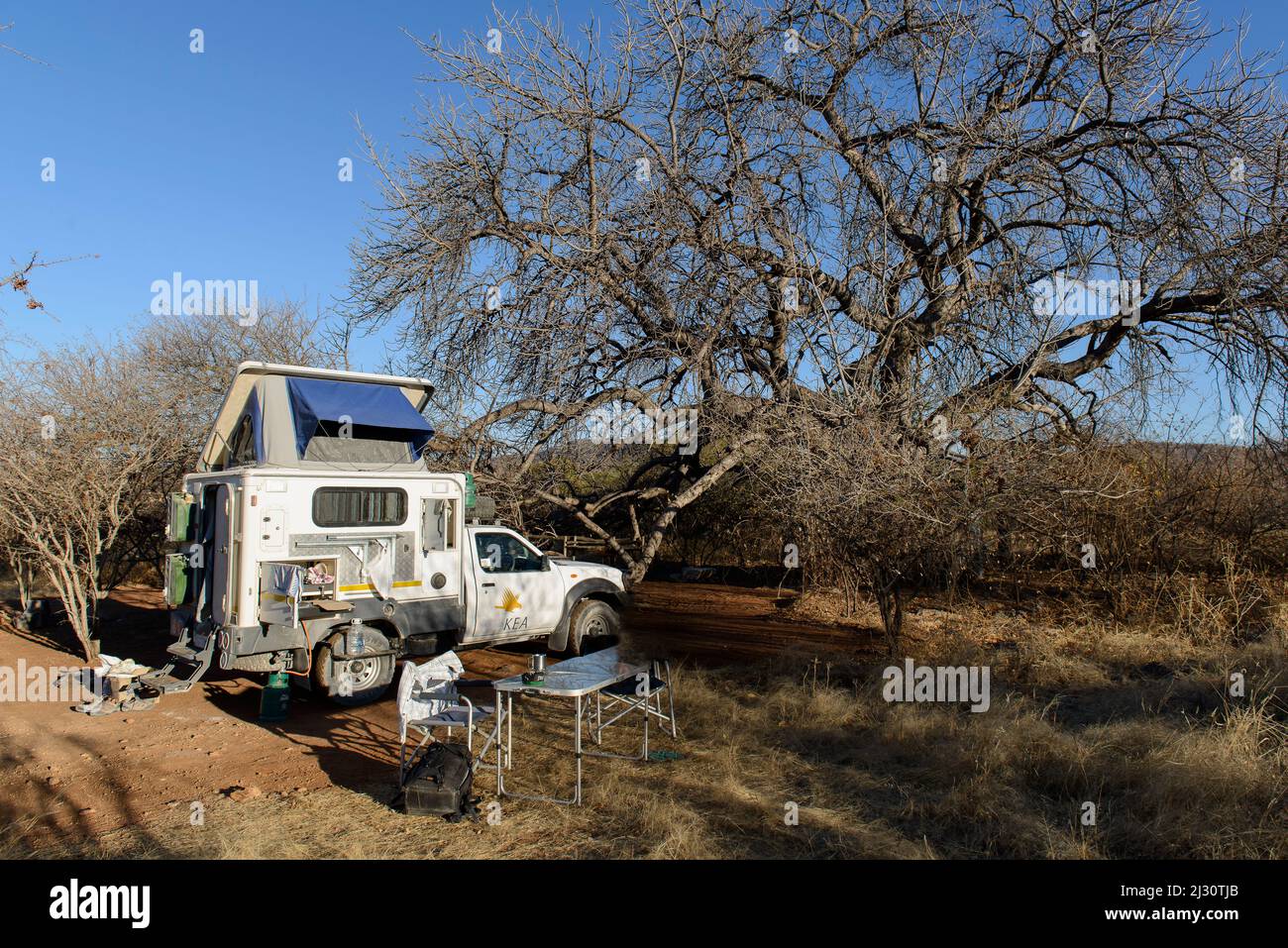 Campsite with fireplace near Twyfelfontain, Namibia Stock Photo - Alamy