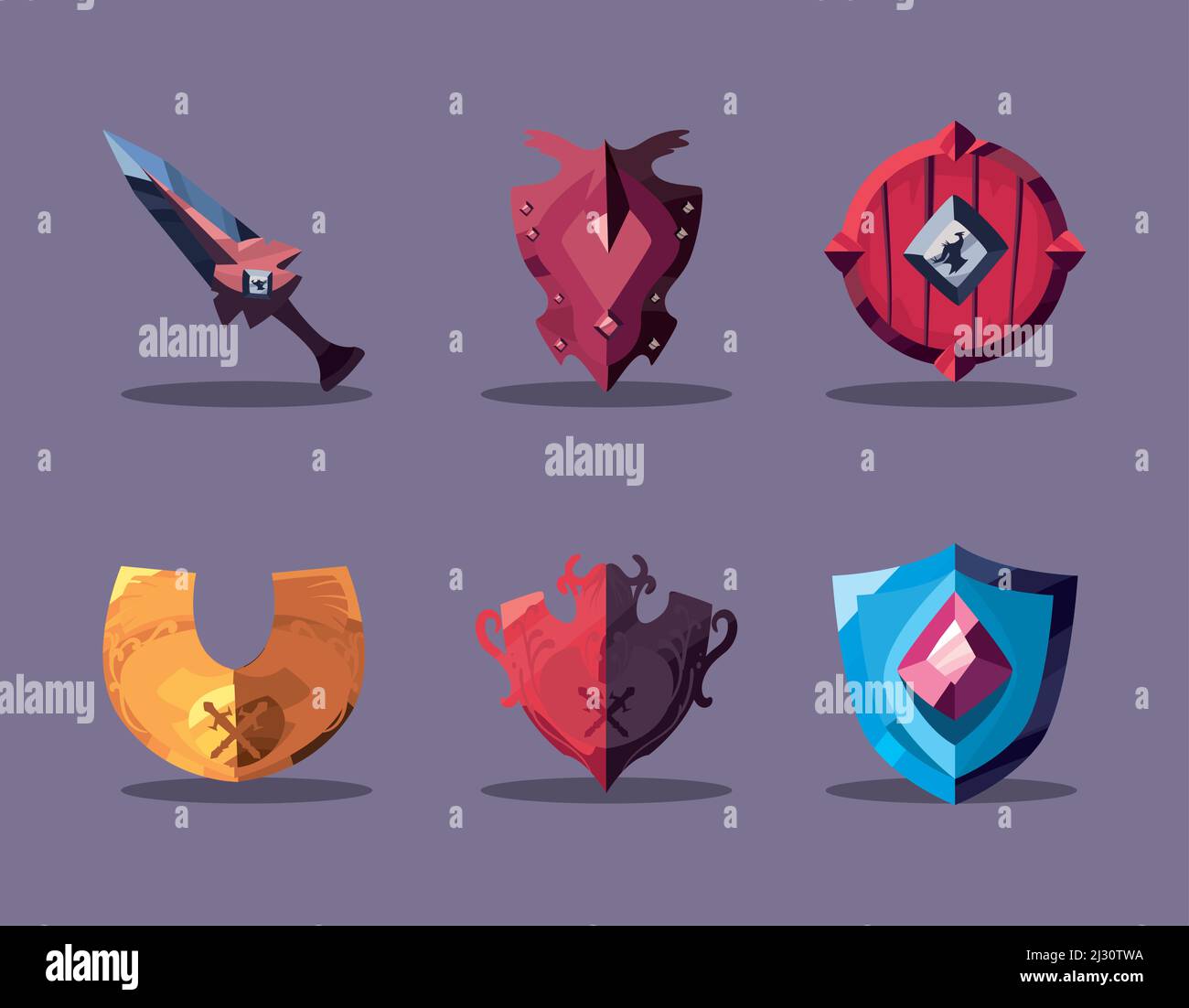 fantasy shields and dagger Stock Vector Image & Art - Alamy