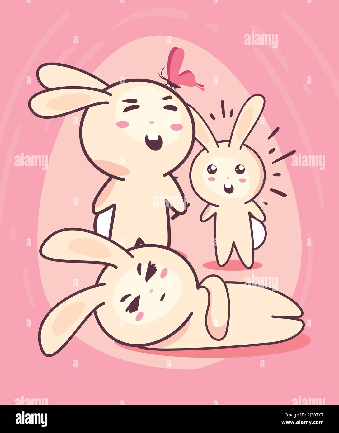 cute bunnies poster Stock Vector Image & Art - Alamy