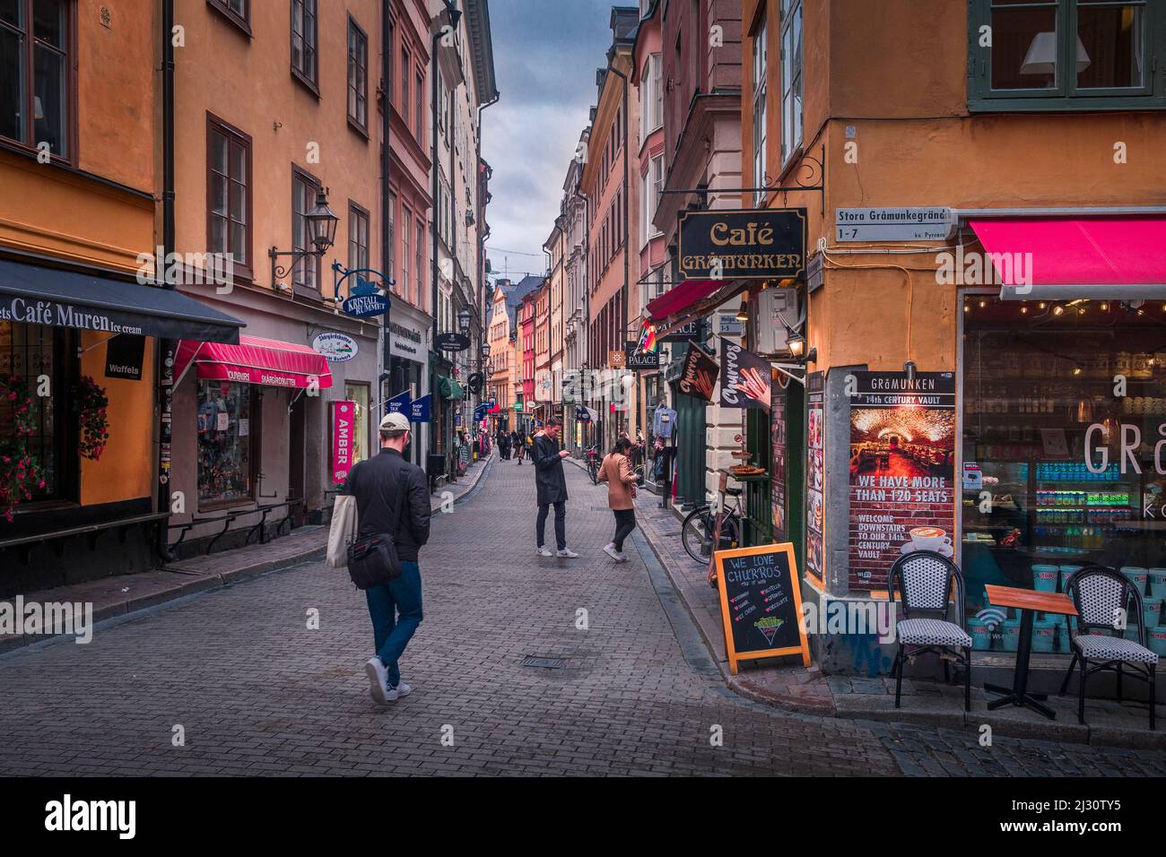 Shopping street of gamla stan hi-res stock photography and images - Alamy