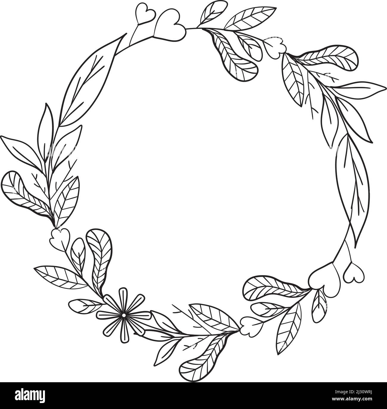 floral wreath icon Stock Vector Image & Art - Alamy