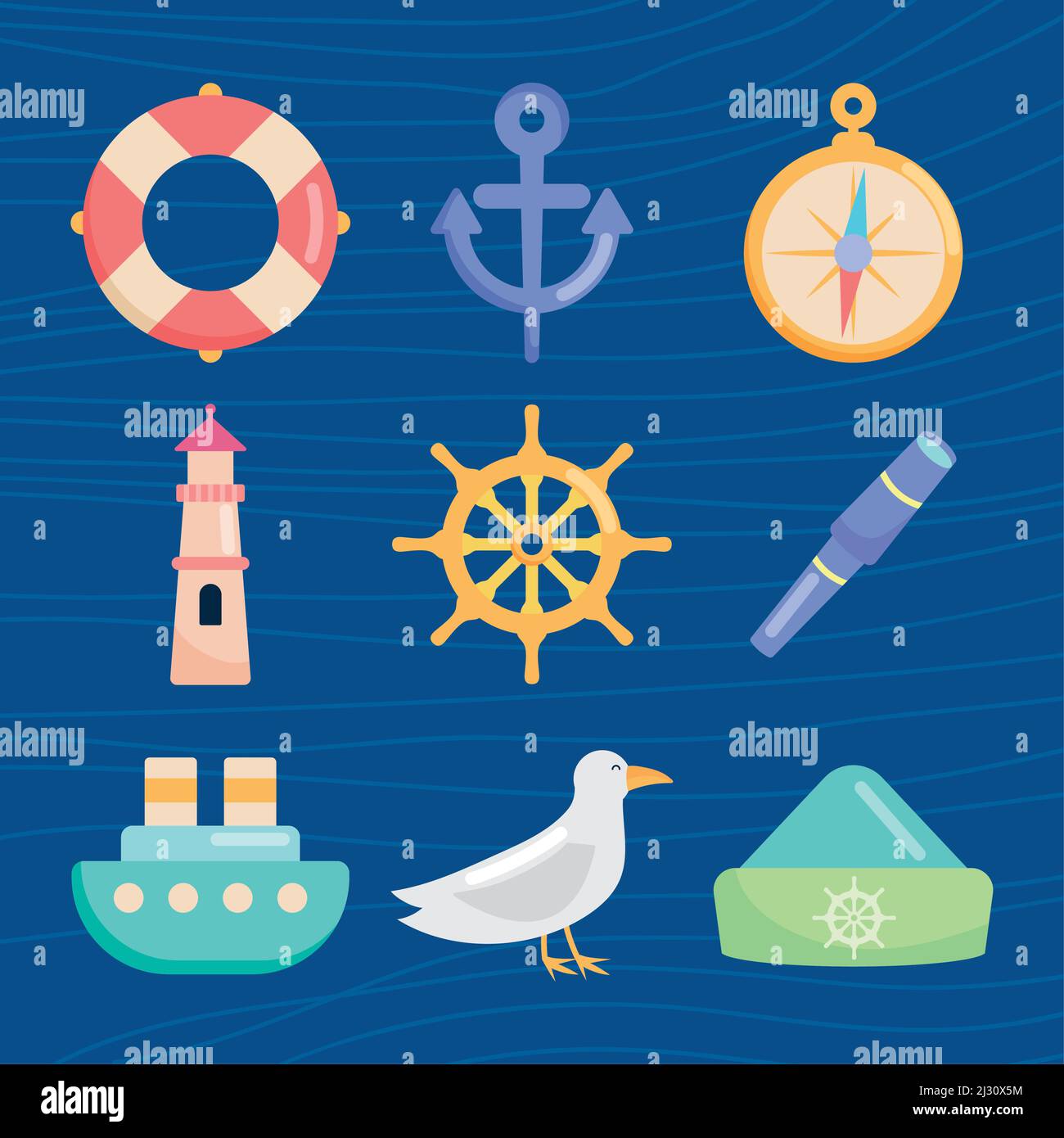sailor and sea set Stock Vector Image & Art - Alamy