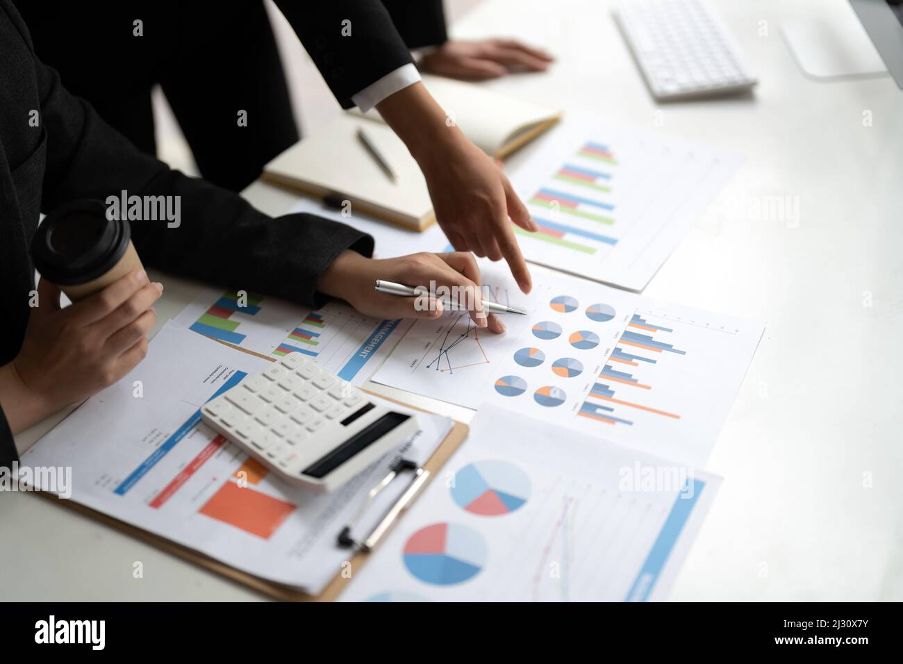 Business People Planning Strategy Analysis from financial document ...