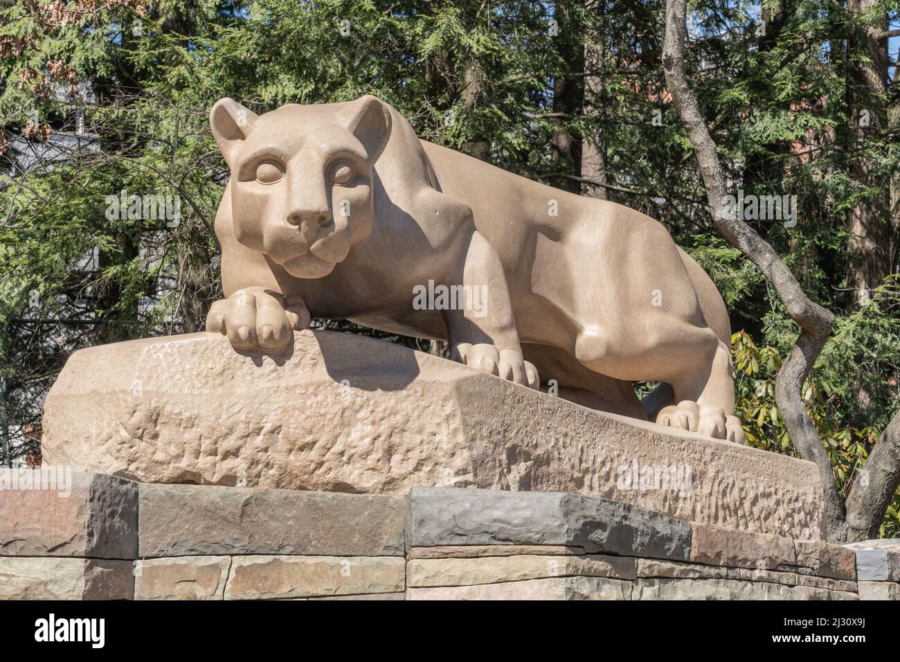 University Park-April 2, 2022: Penn State, The Nittany Lion Shrine a ...