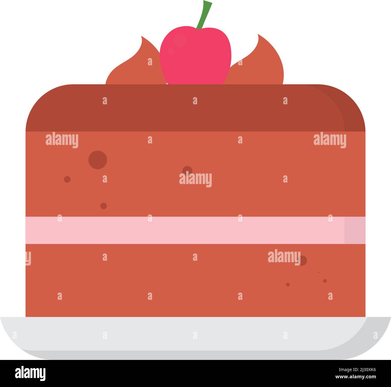 chocolate cake icon Stock Vector Image & Art - Alamy