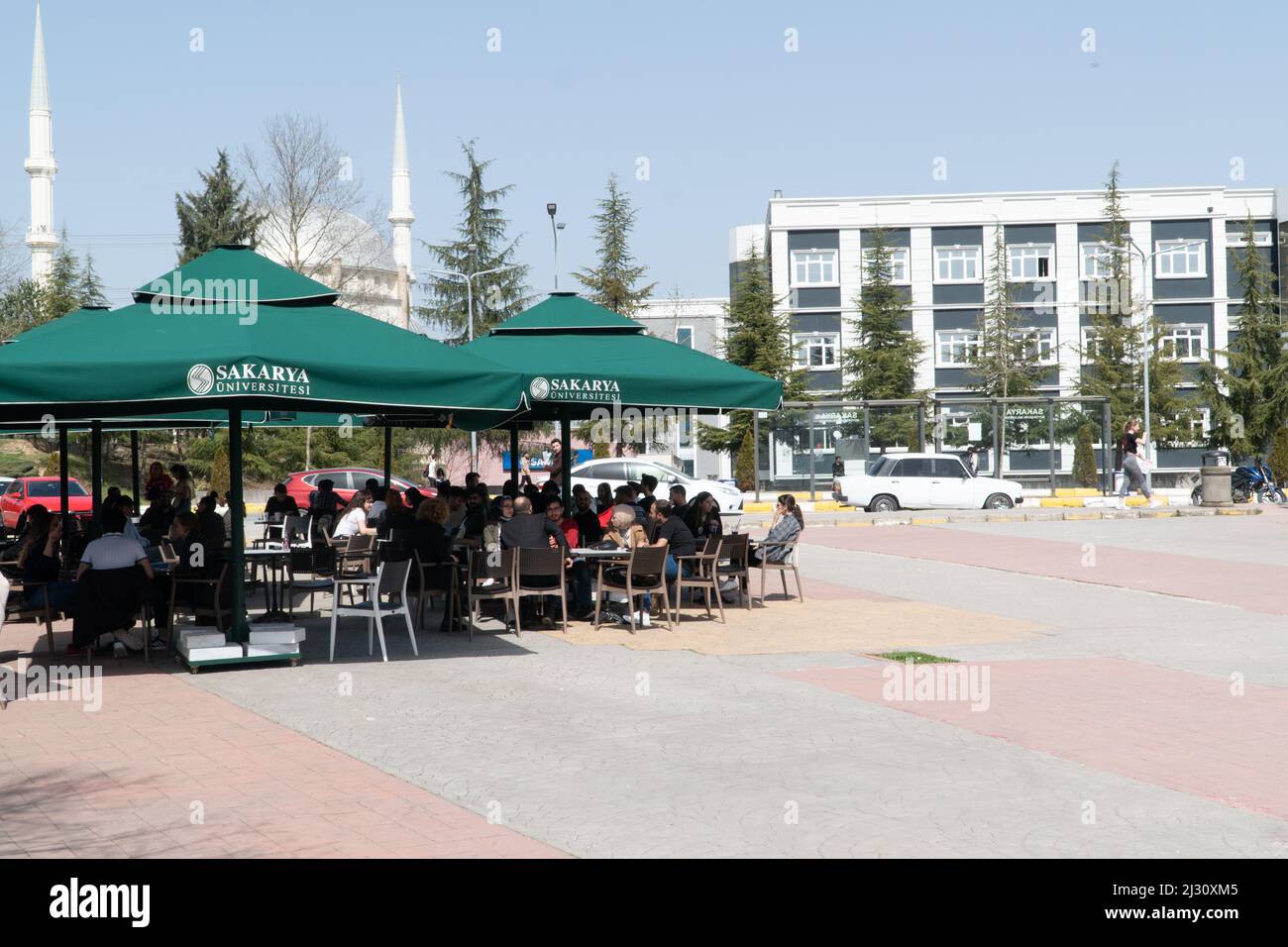 Sakarya, Turkey - March 30, 2022: Sakarya University. Students in the ...