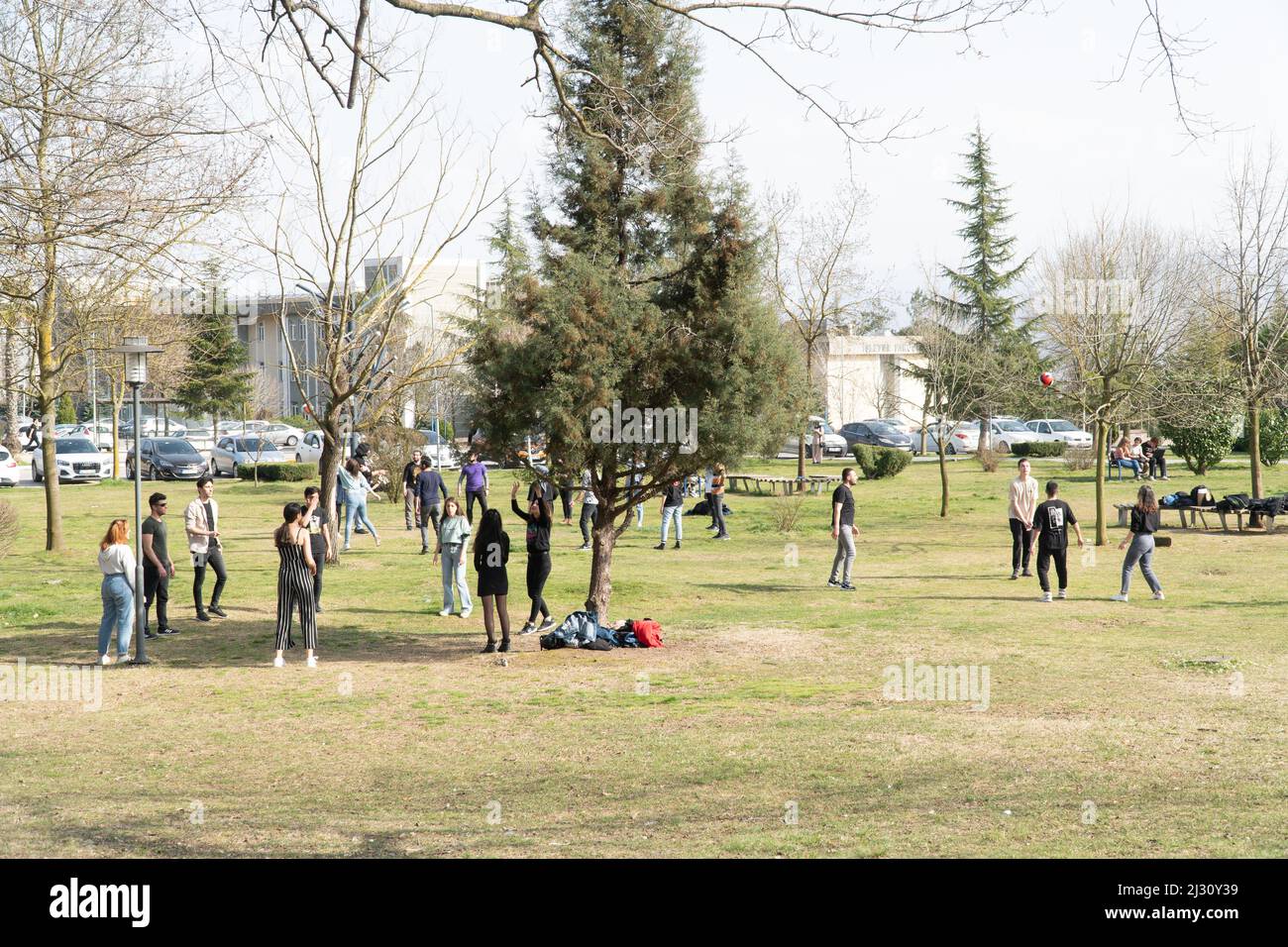 Sakarya, Turkey - March 30, 2022: Sakarya University. Students in the ...