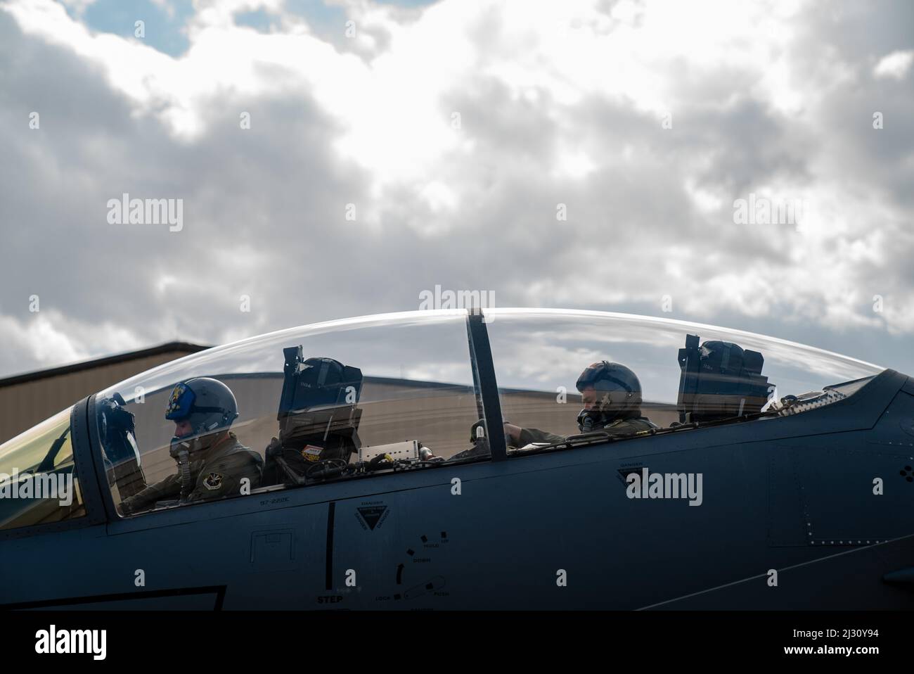 Lt. Col. Matthew Griffin, 339th Flight Test Squadron commander, left ...