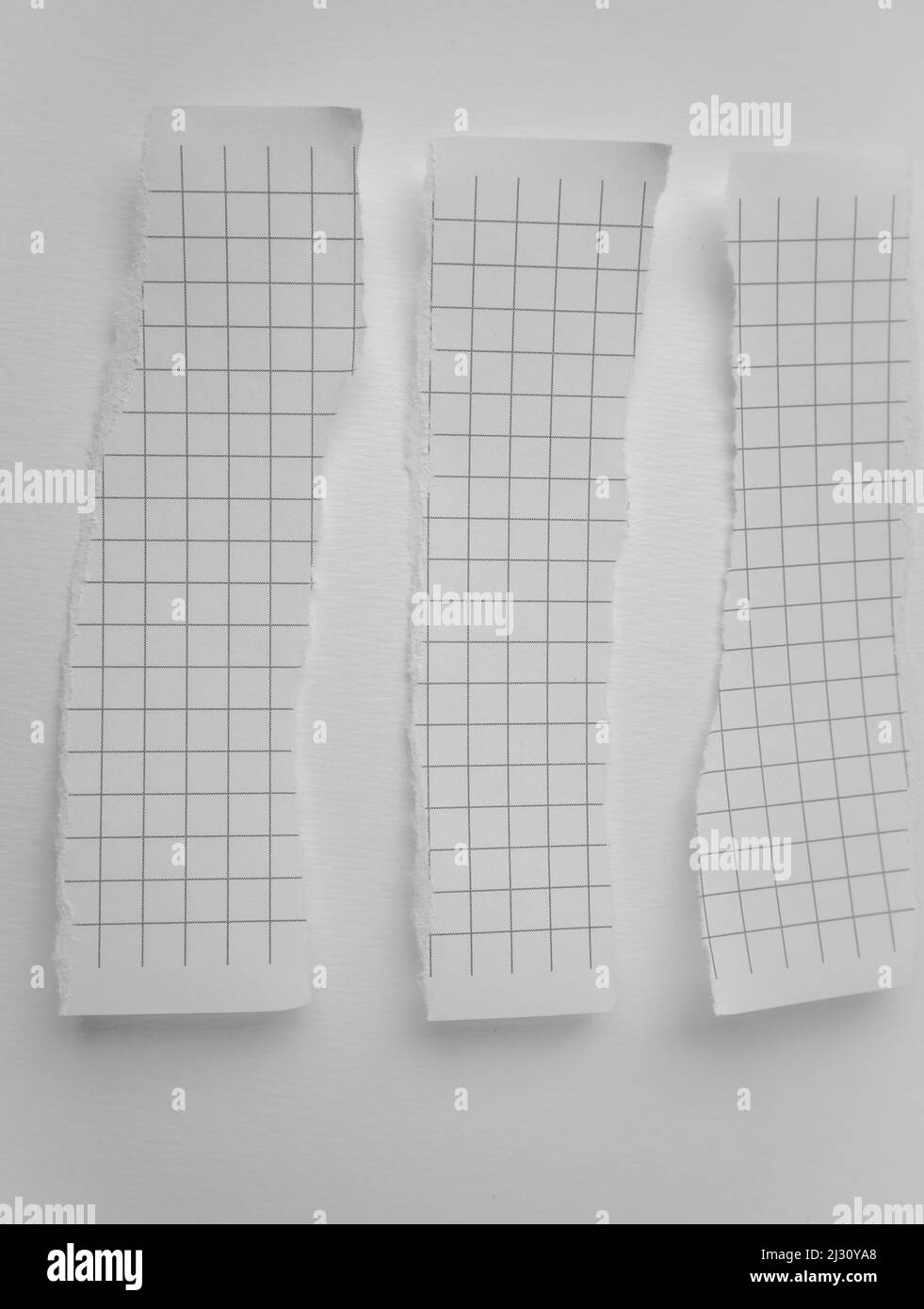 Set of white vertical empty torn paper texture for street posters paper ...