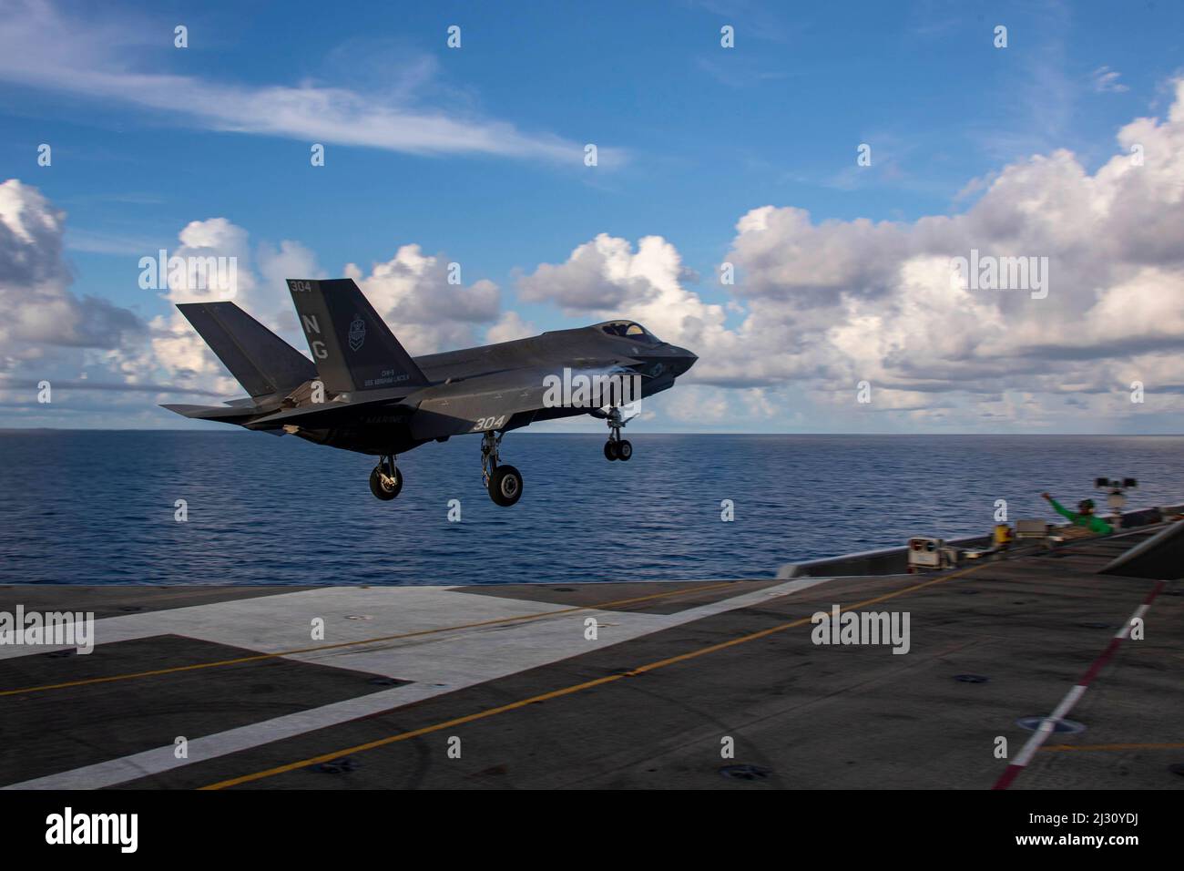 SOUTH CHINA SEA (April 2, 2022) An F-35C Lightning II, assigned to the ...