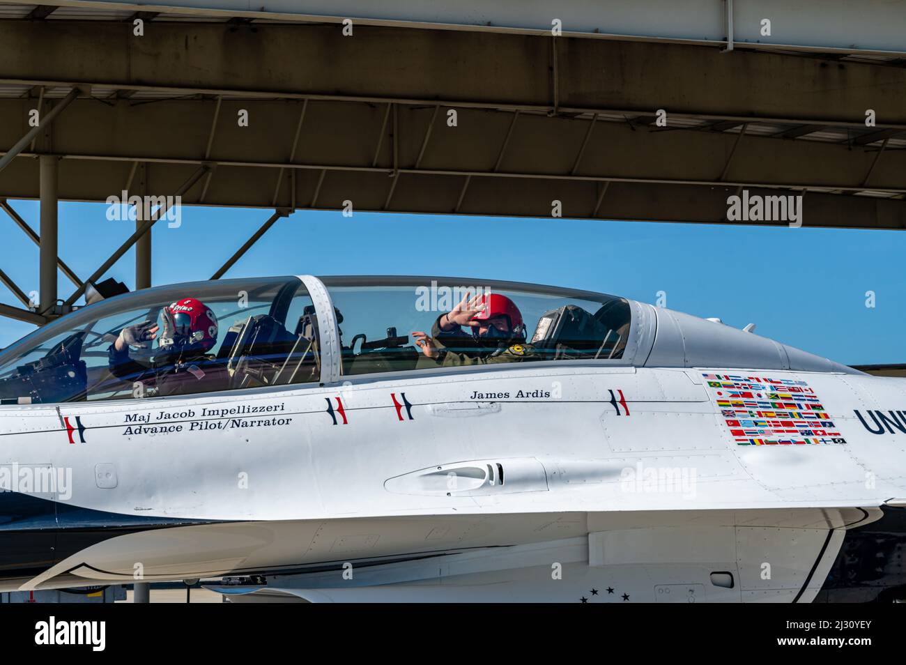 U.S. Air Force Maj. Jacob Impellizzeri, USAF Thunderbirds pilot, taxi’s ...
