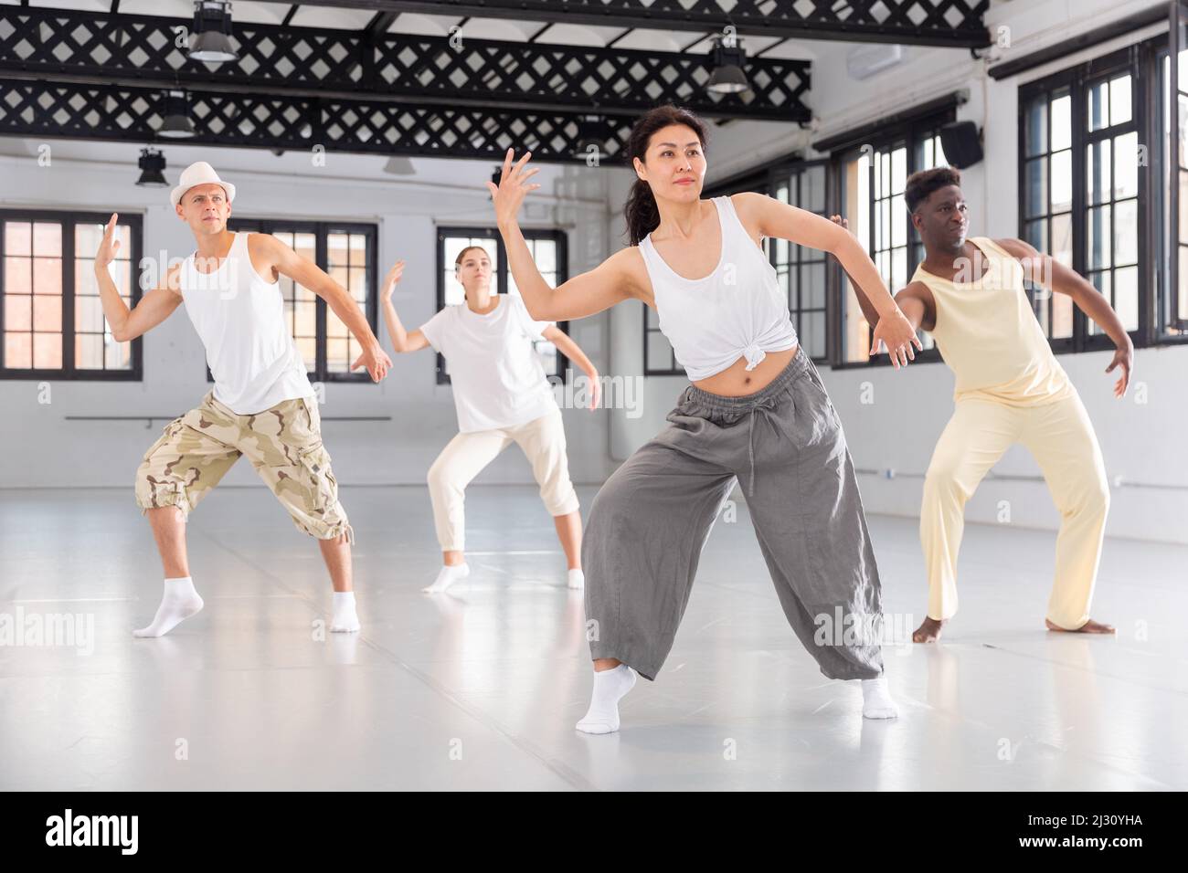 dancers training in a dance studio Stock Photo - Alamy