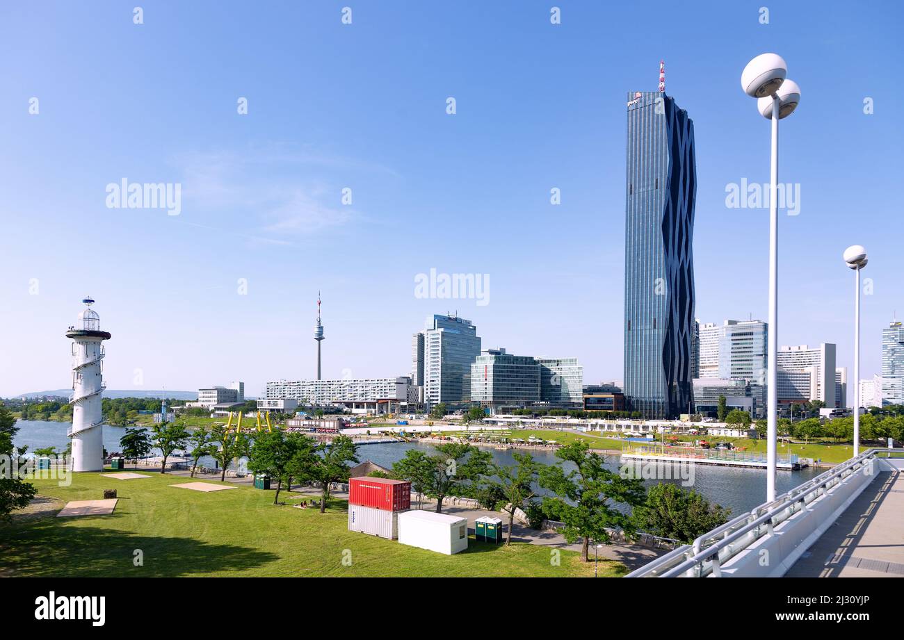 Vienna; Danube Island; Danube Tower, DC Tower Stock Photo - Alamy
