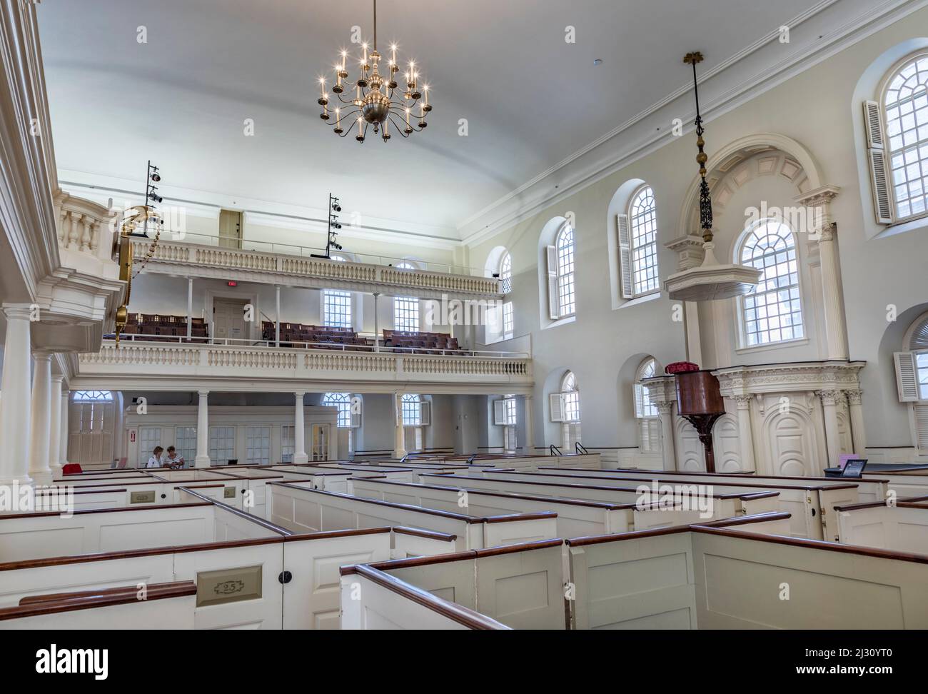 BOSTON, USA - SEP 12, 2017: inside the Old South Meeting House, the ...