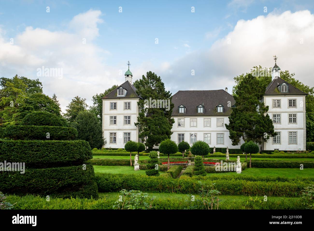 View of the manor Gut Panker, stud, baroque garden, Panker, Lütjenburg ...