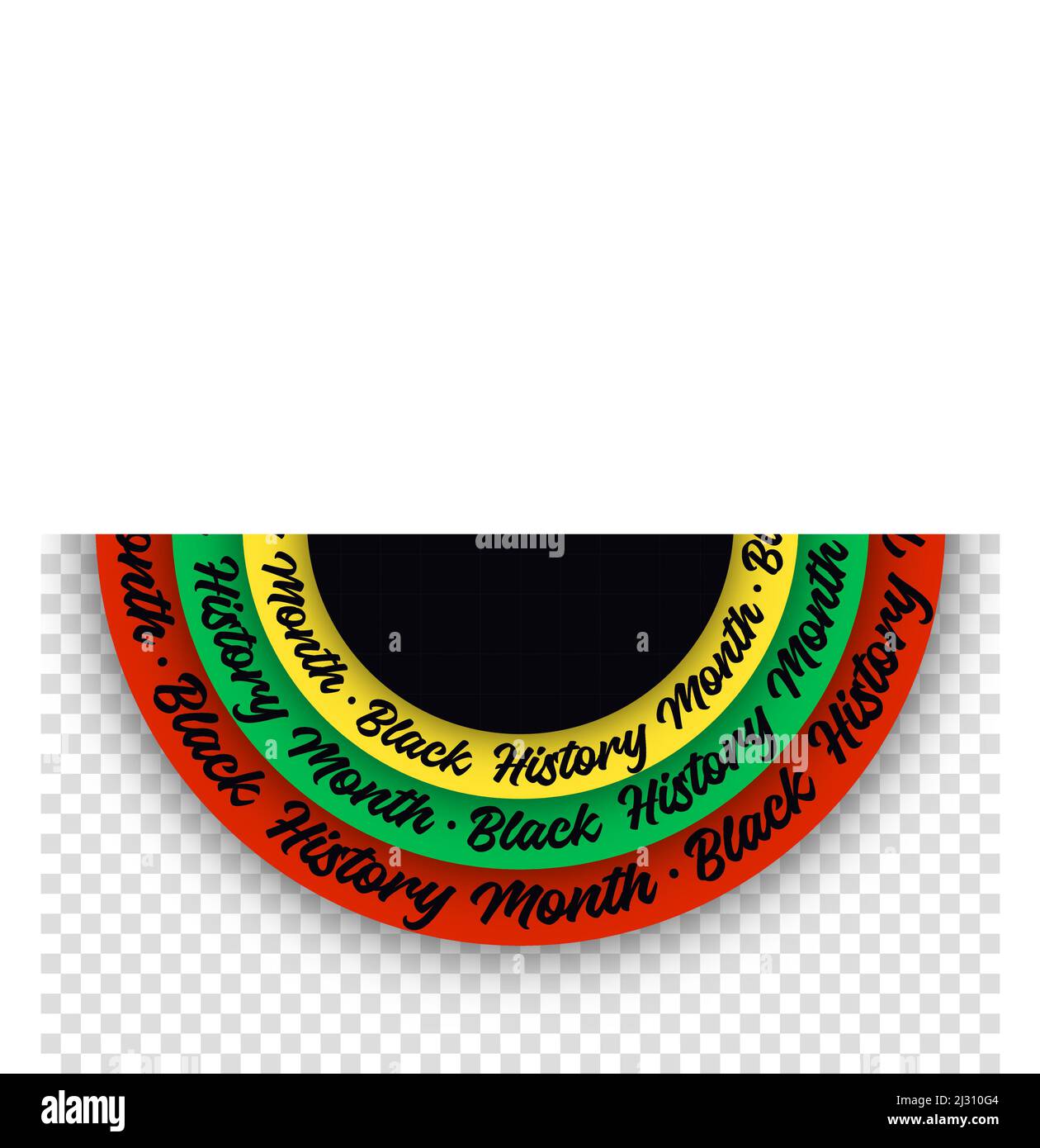 Black History Month lettering on circles on transparent background ...