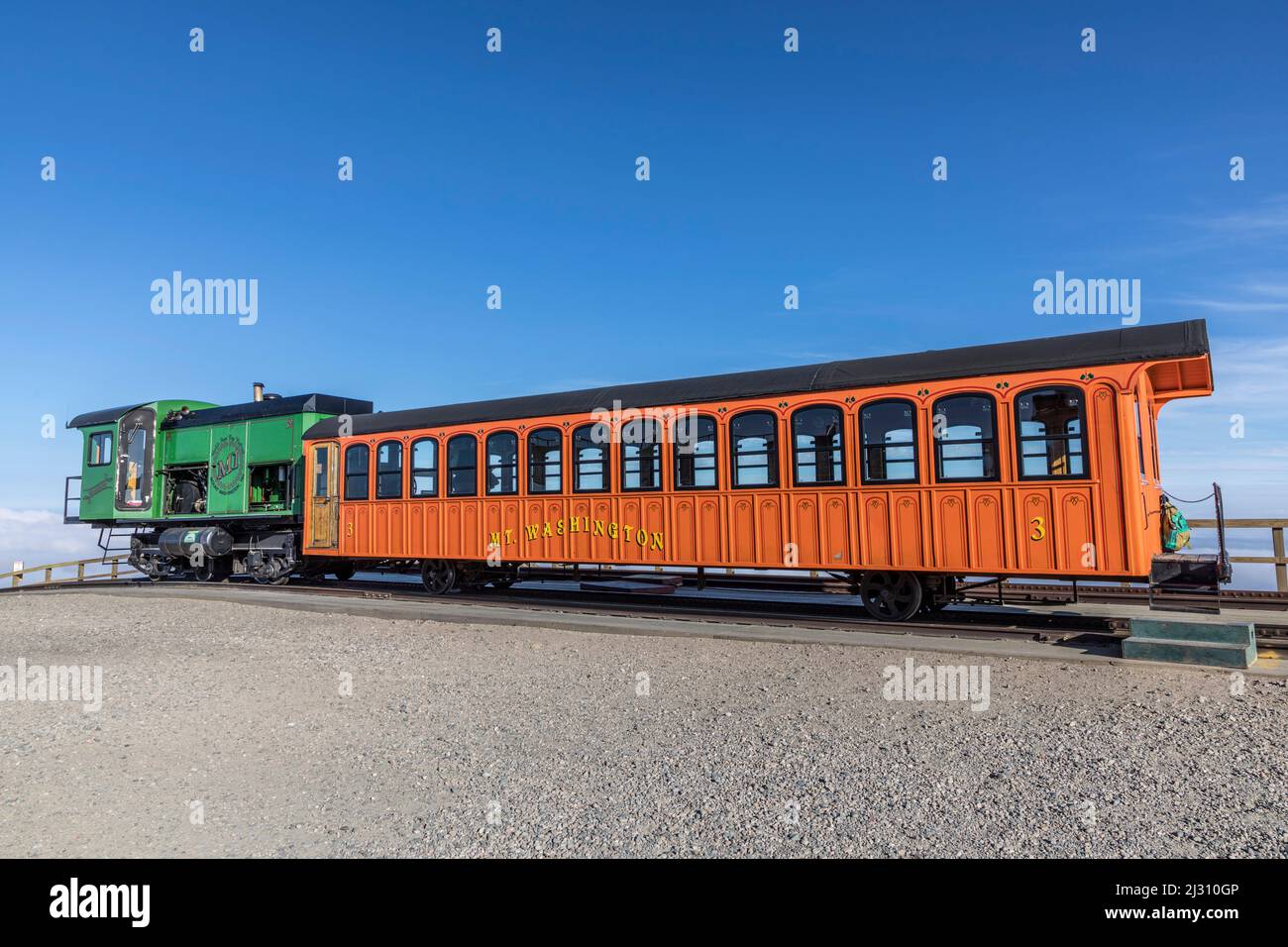 MT WASHINGTON, NH, USA - SEP 19, 2017: Mount Washington Cog Railroad at ...