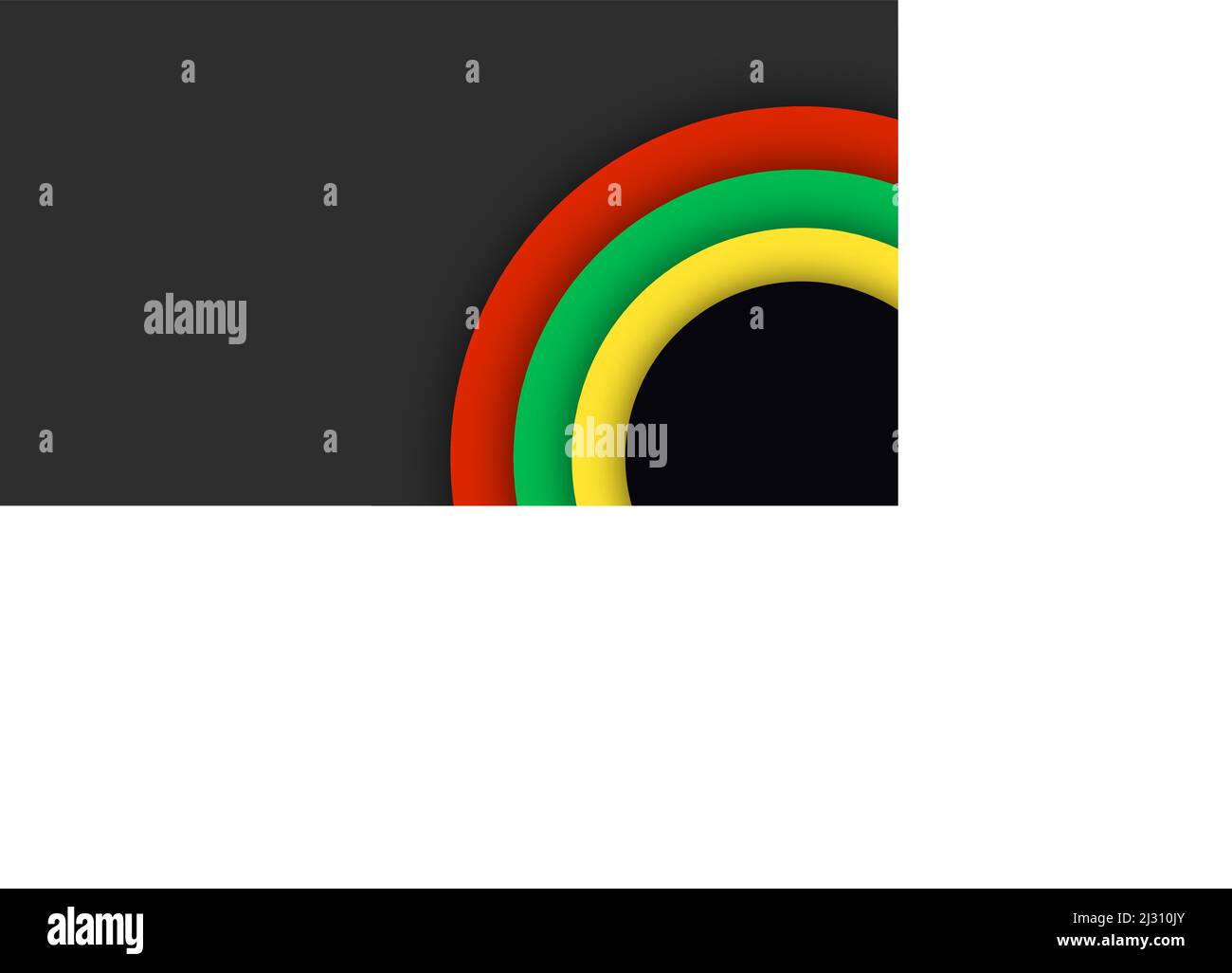 Black History Month. Abstract red, yellow, green circle color banner on ...