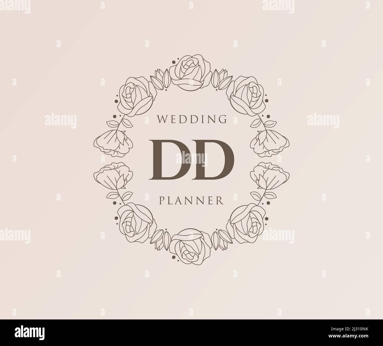 DD Initials letter Wedding monogram logos collection, hand drawn modern ...