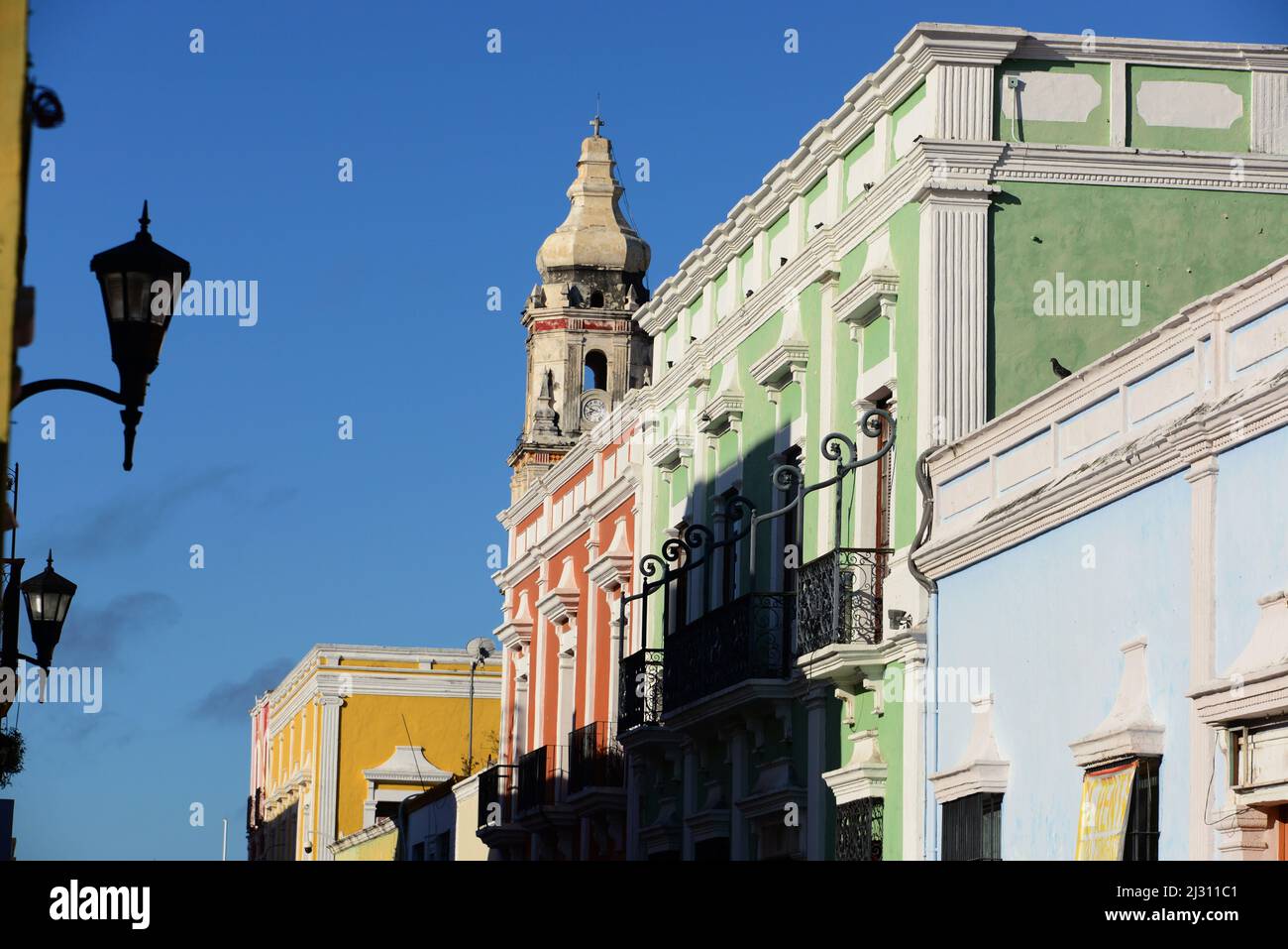 at Parque Principal with Catedral, Campeche, Yucatan, Mexico Stock ...